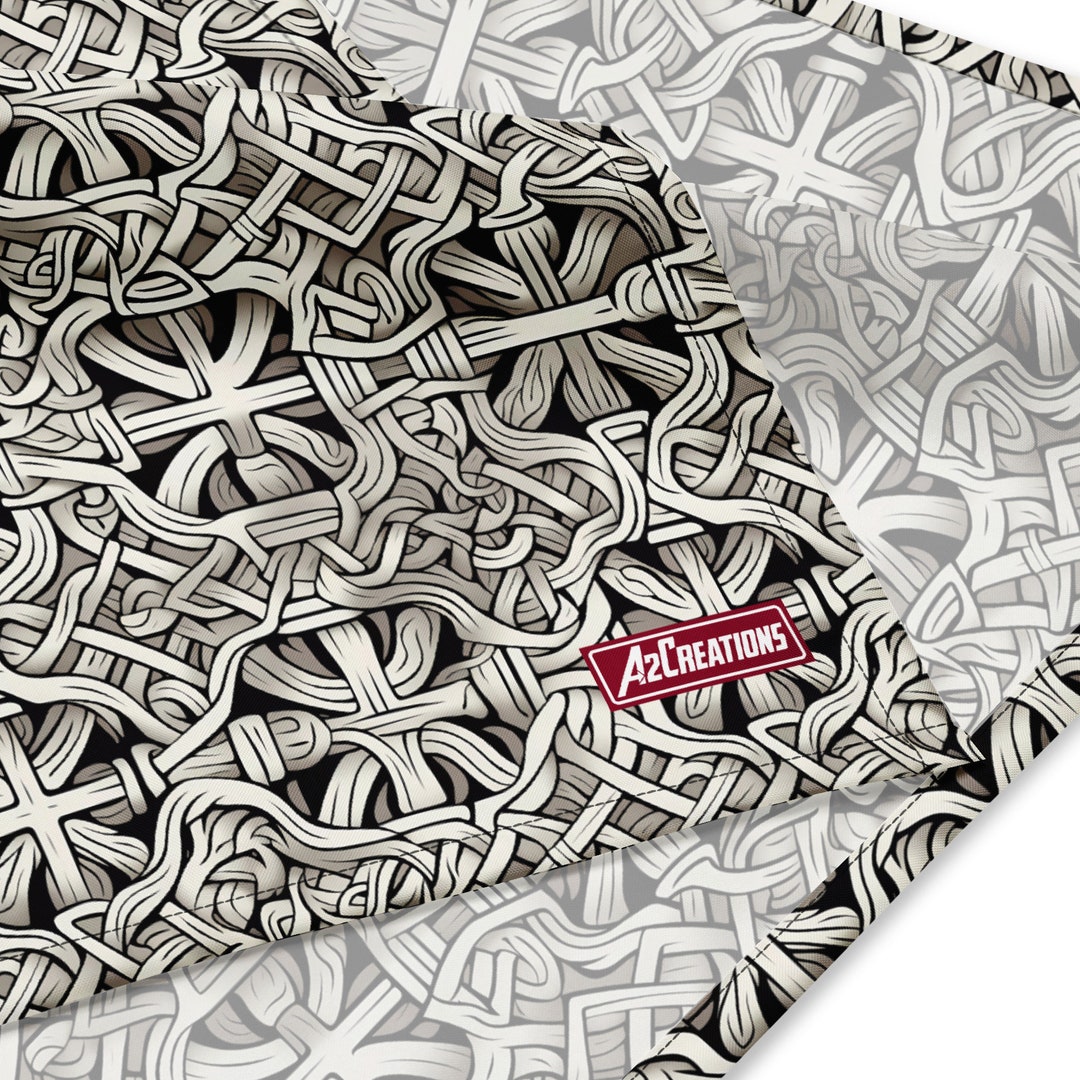 B&W Celtic Knot Pattern Bandana - Etsy