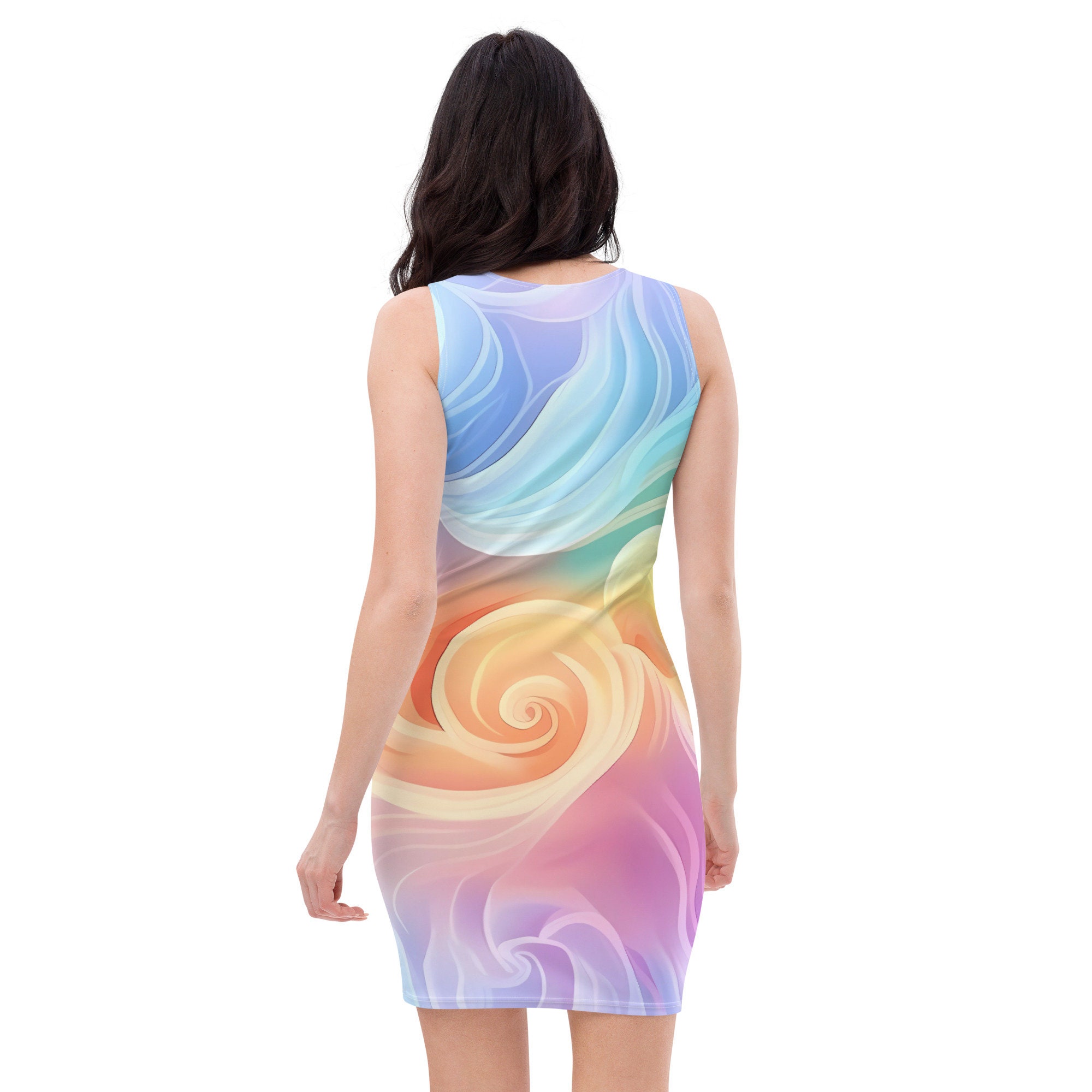 Rainbow Swirl Pattern Sublimation Cut & Sew Dress - Etsy
