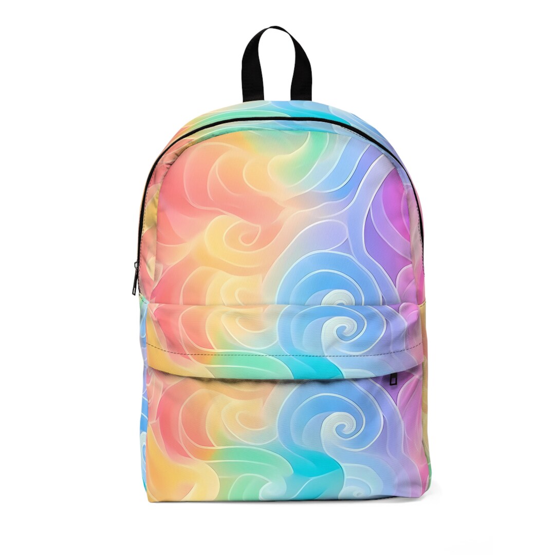 Rainbow Swirl Pattern Unisex Classic Backpack - Etsy