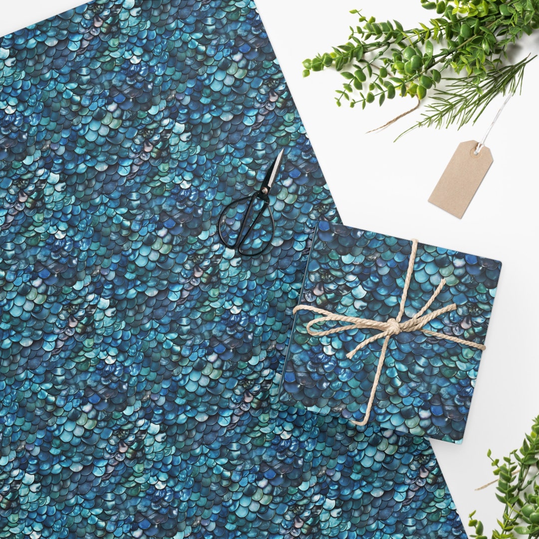 Mermaid Scales Pattern Wrapping Paper - Etsy