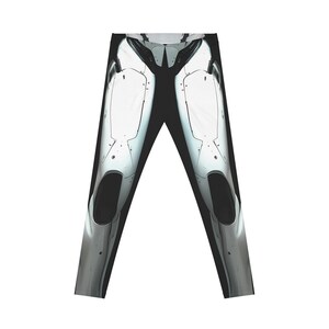 White Cyberpunk Robot Women's Spandex Leggings - Etsy