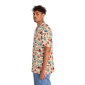 Retro Musical Instruments Pattern Men's Hawaiian Shirt - Etsy