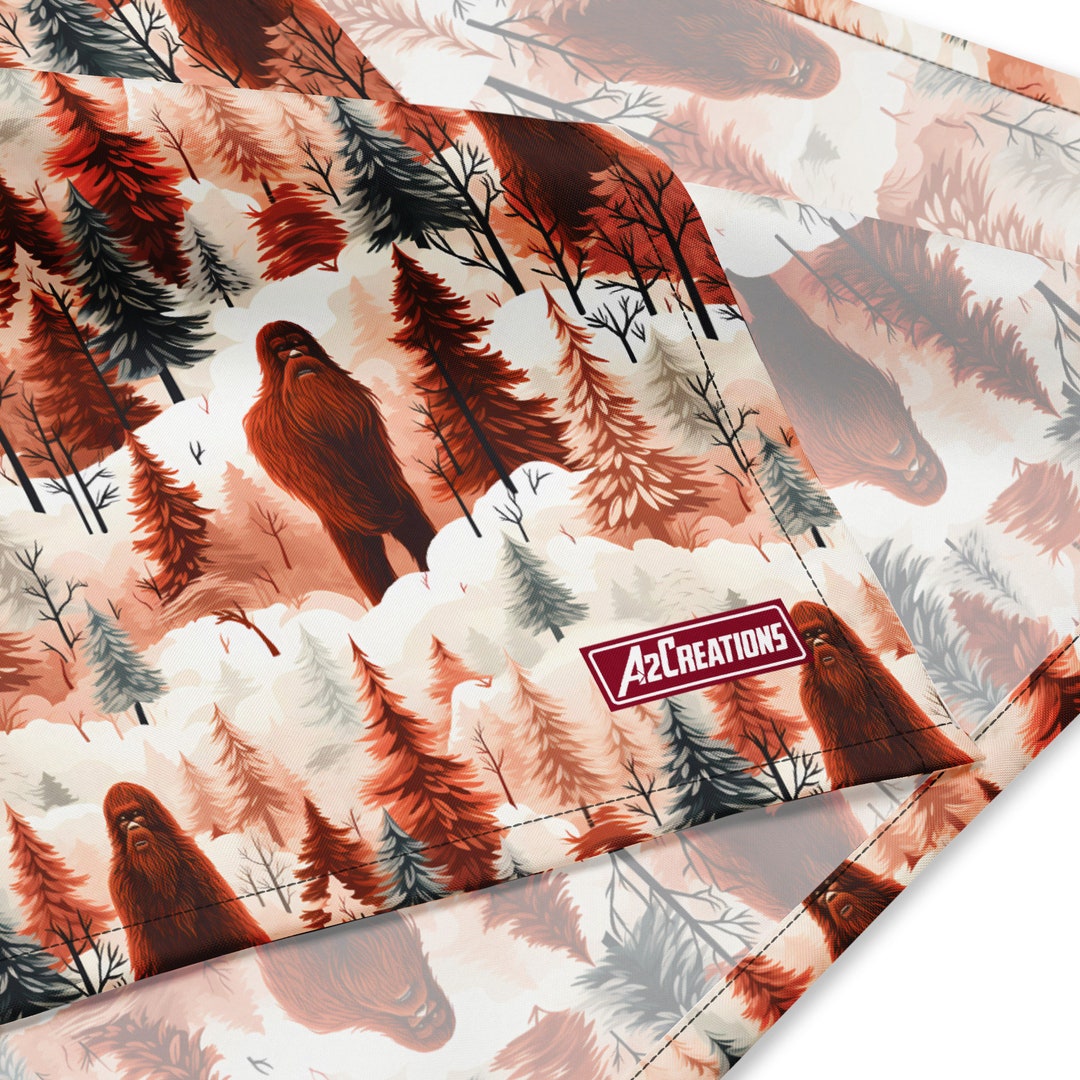Sasquatch Pattern All-over Print Bandana - Etsy