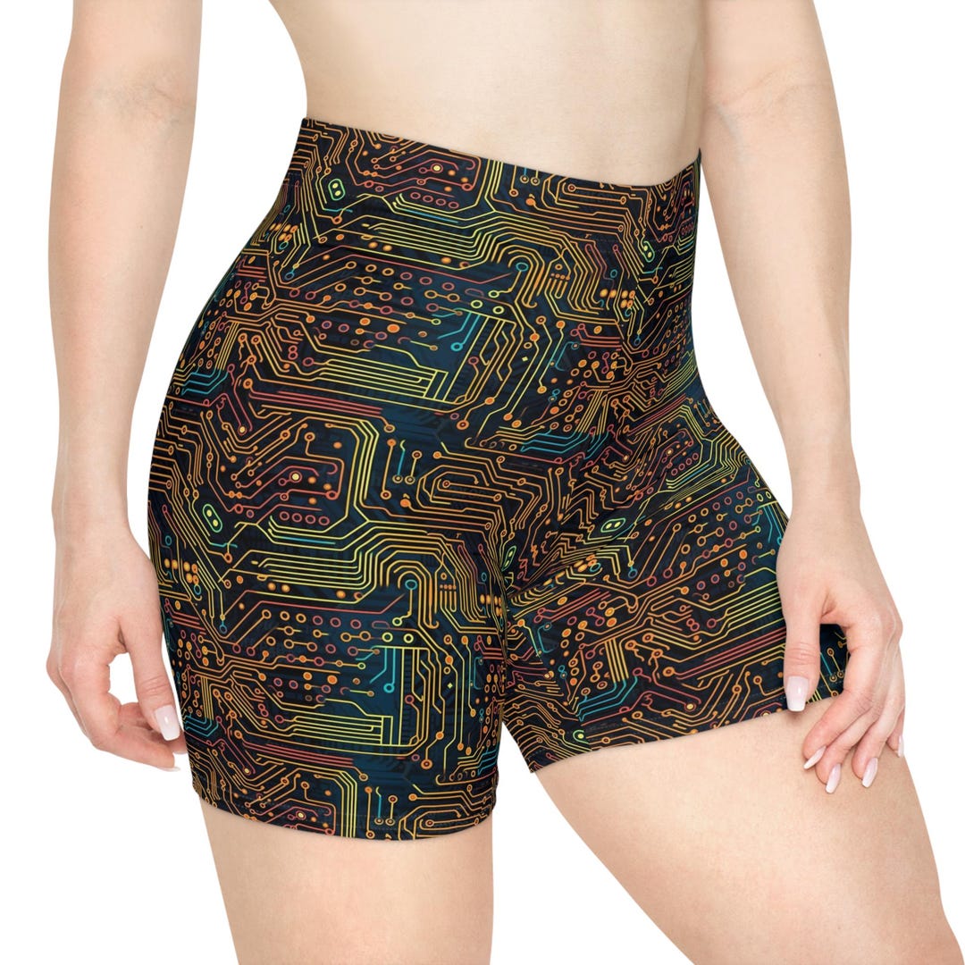 Circuit Board Pattern 2 Women's Biker Shorts - Etsy