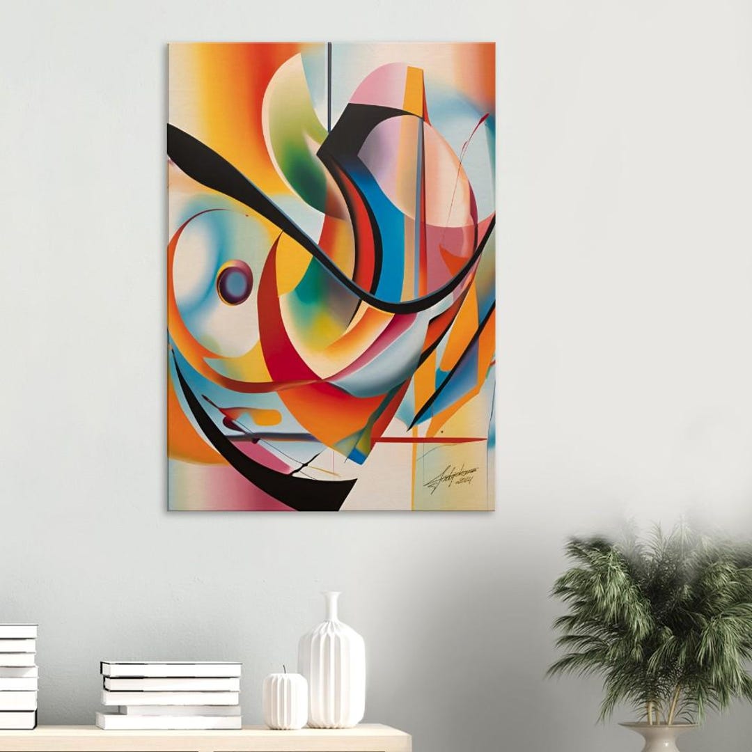 River of Life – Abstract Art for Your Home on Canvas 70 X 100 Cm ...