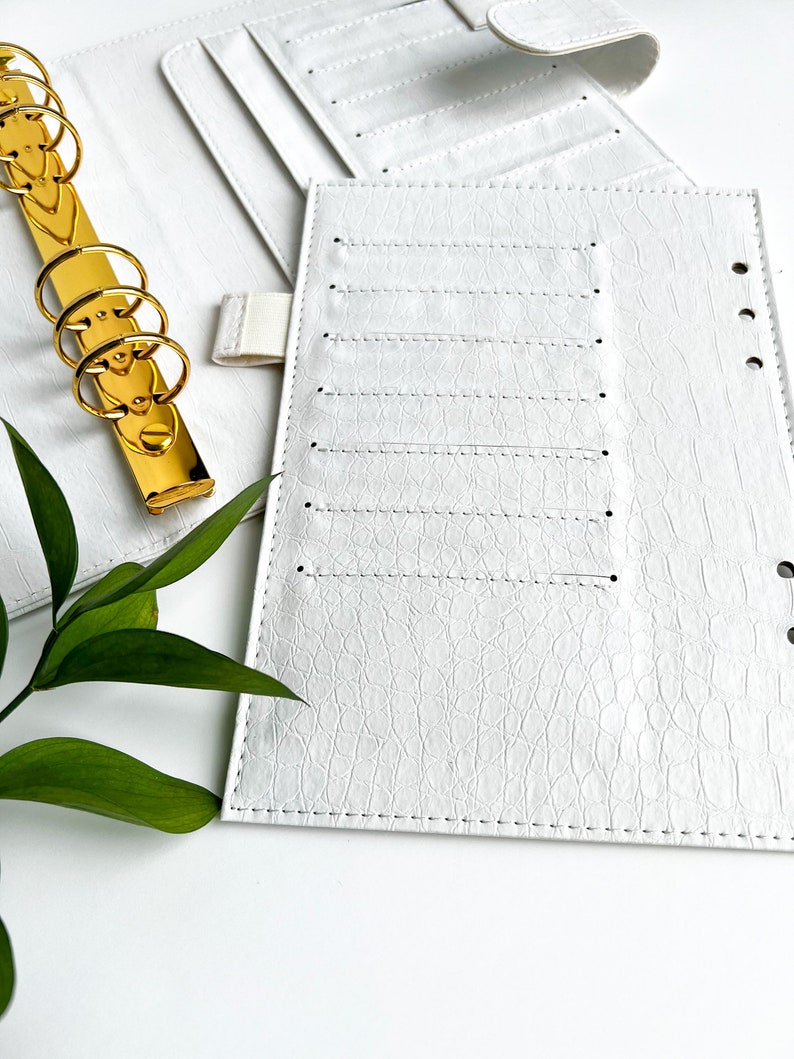 A5 Creme Vegan Leather Planner Cover Leather Portfolio Leather ...