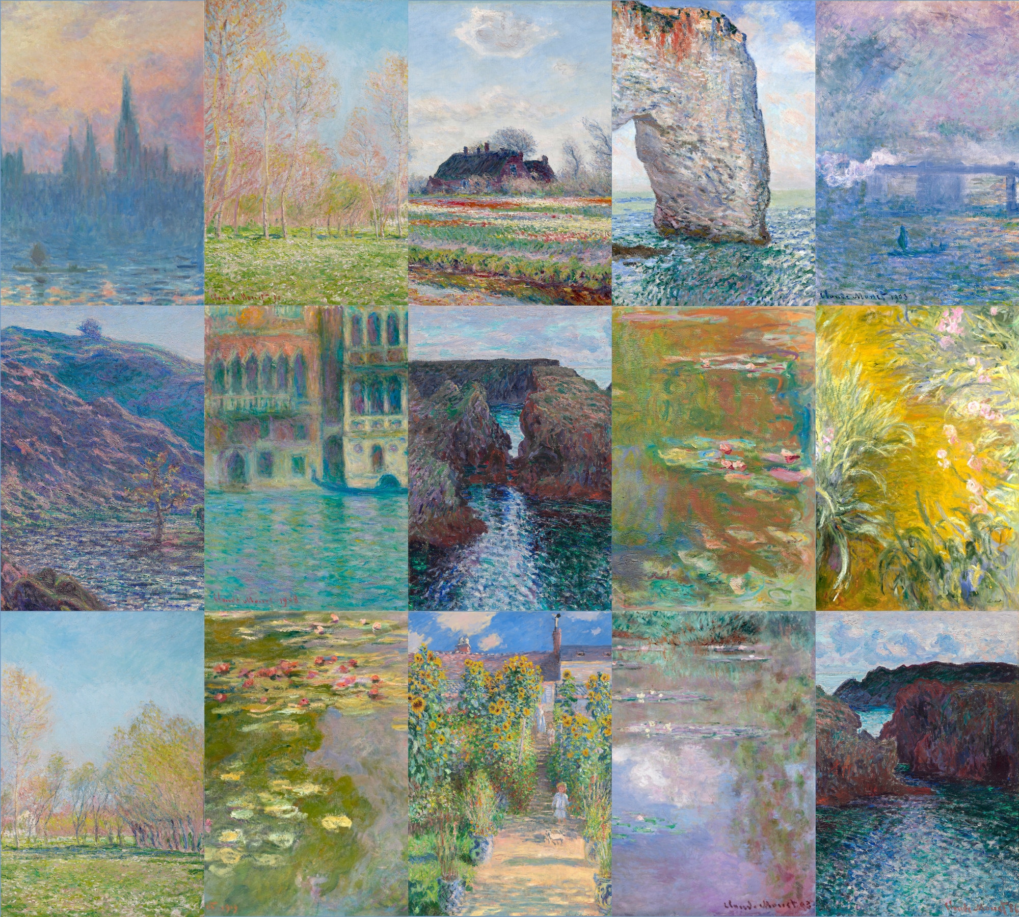 Monet Impressionist Wall Collage Kit Cottagecore Decor - Etsy