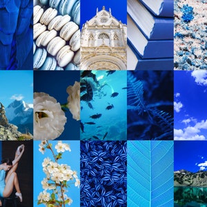 Blue Wall Collage Kit | Indie Room Decor, VSCO Wall Collage Kit - Etsy