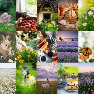 Cottagecore Wall Collage Kit | Indie Room Decor, VSCO Wall Collage Kit ...