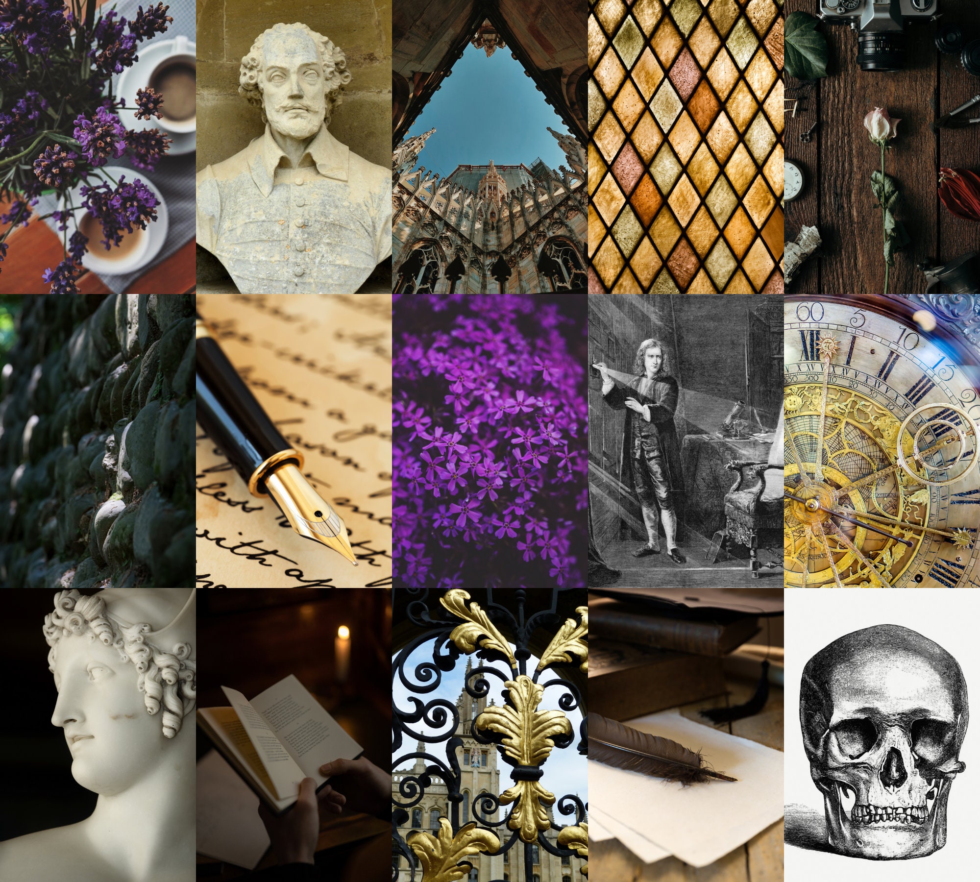 Dark Academia Aesthetic Wall Collage Kit Indie Room Decor - Etsy