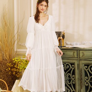Bridesmaid PJ Dress/100% Cotton Pyjamas Dress/elegant Lacy PJ Dress ...