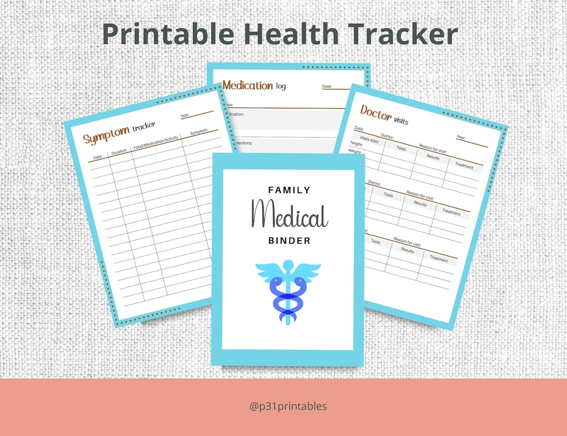 Medical Binder Printable, Family Medical Binder - Etsy