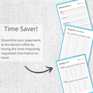 Medical Binder Printable, Family Medical Binder - Etsy