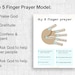 5 Finger Prayer Prompts for Kids: Handprint Printable (PDF) - Etsy