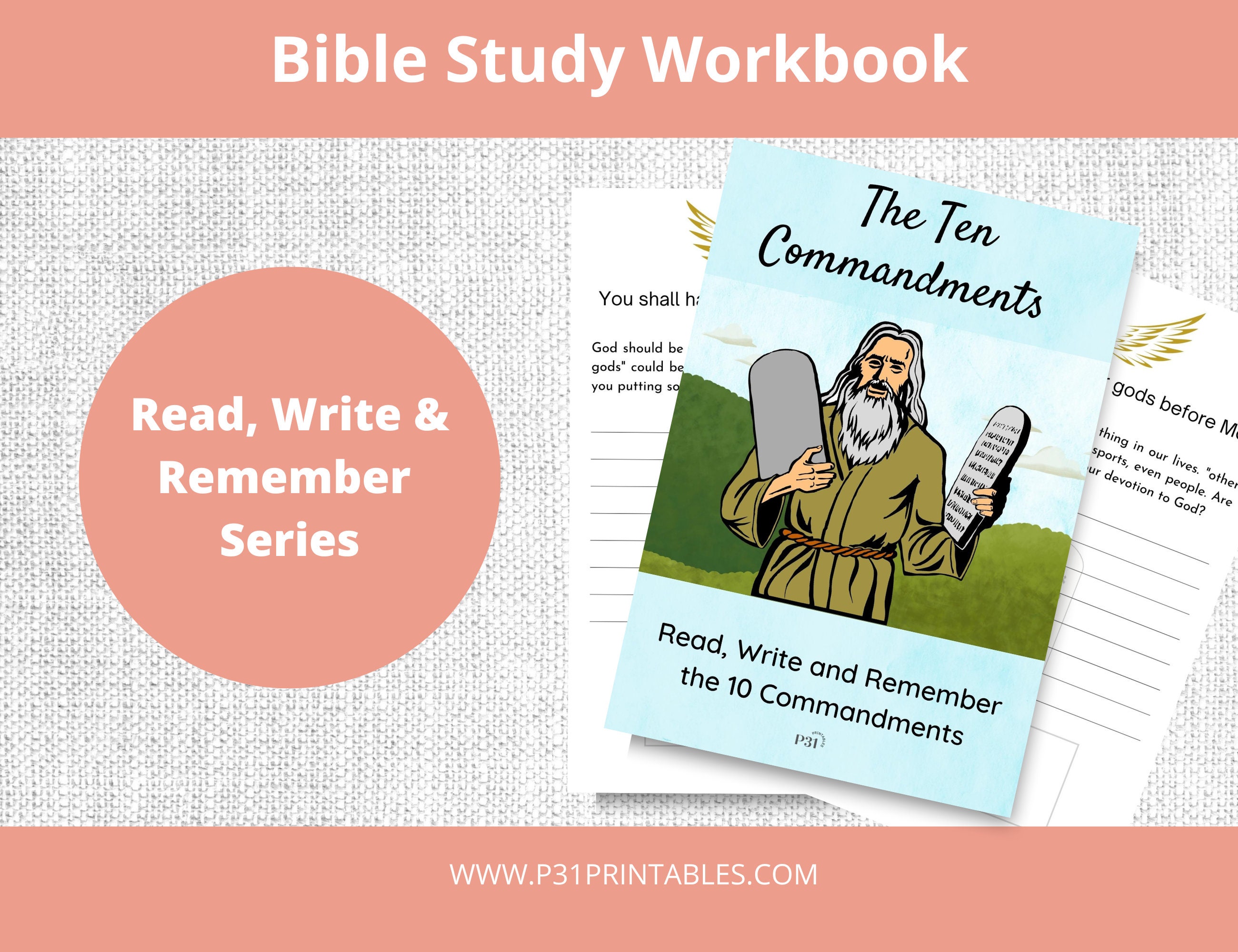 The 10 Commandments Bible Study Printable, Homeschool Printables, Bible ...