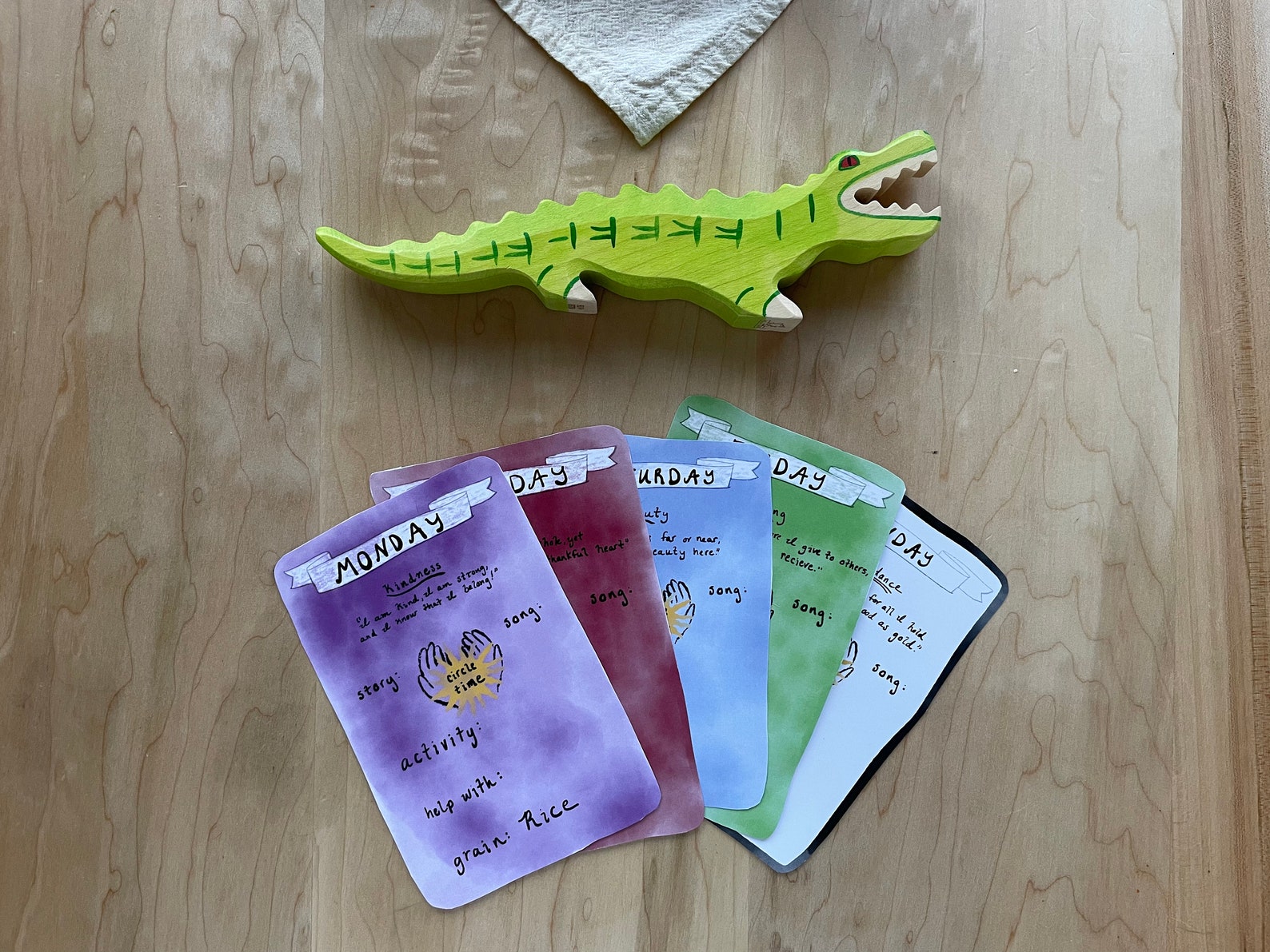 Daily Rhythm Printable Cards for the Waldorf Home | Etsy