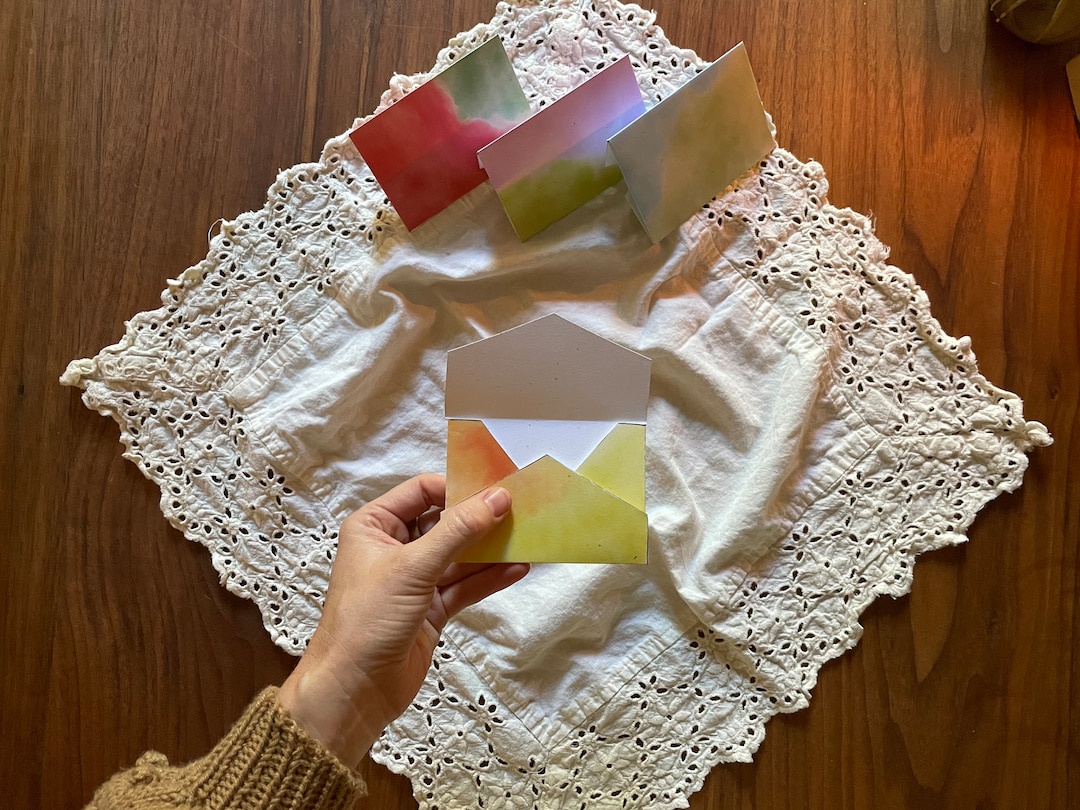 Painted Notes Printable Envelope Cards - Etsy