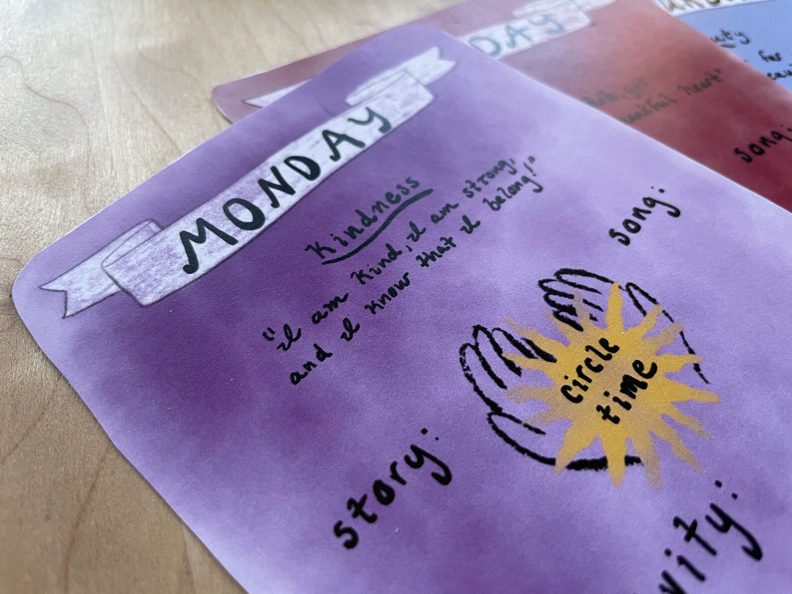 Daily Rhythm Printable Cards for the Waldorf Home | Etsy