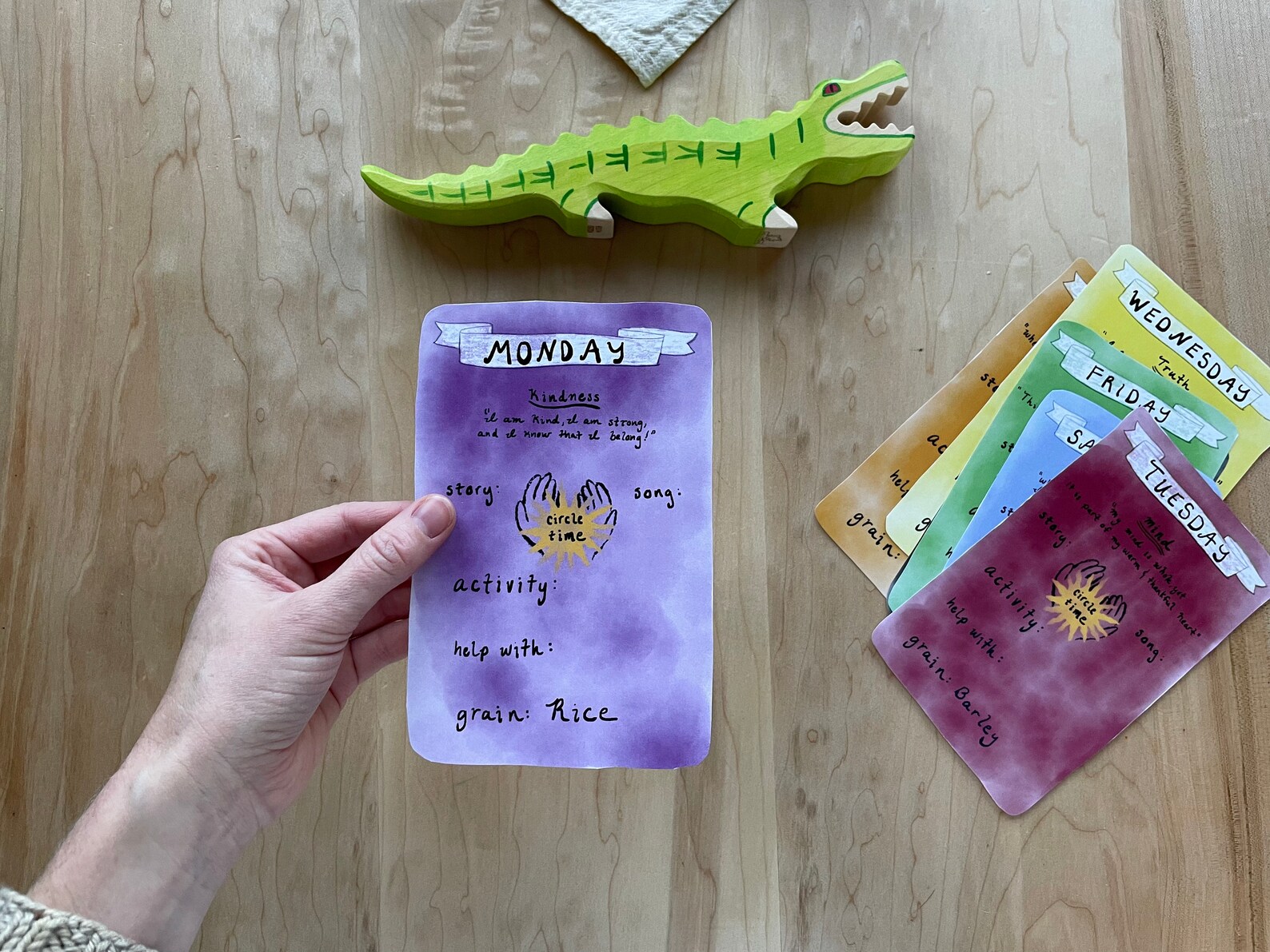Daily Rhythm Printable Cards for the Waldorf Home | Etsy