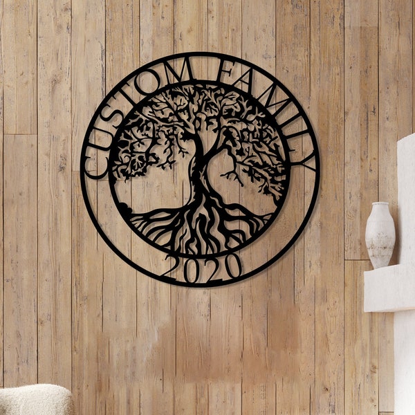 Family Tree Metal Wall Art - Etsy