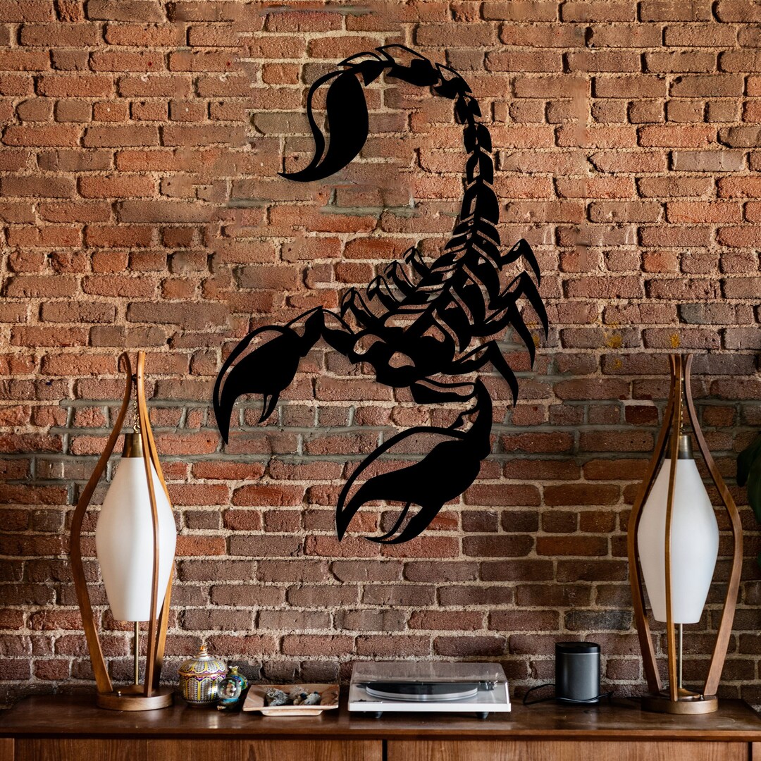 Metal Scorpion Wall Art, Wildlife Wall Decor, Large Scorpion Decor ...