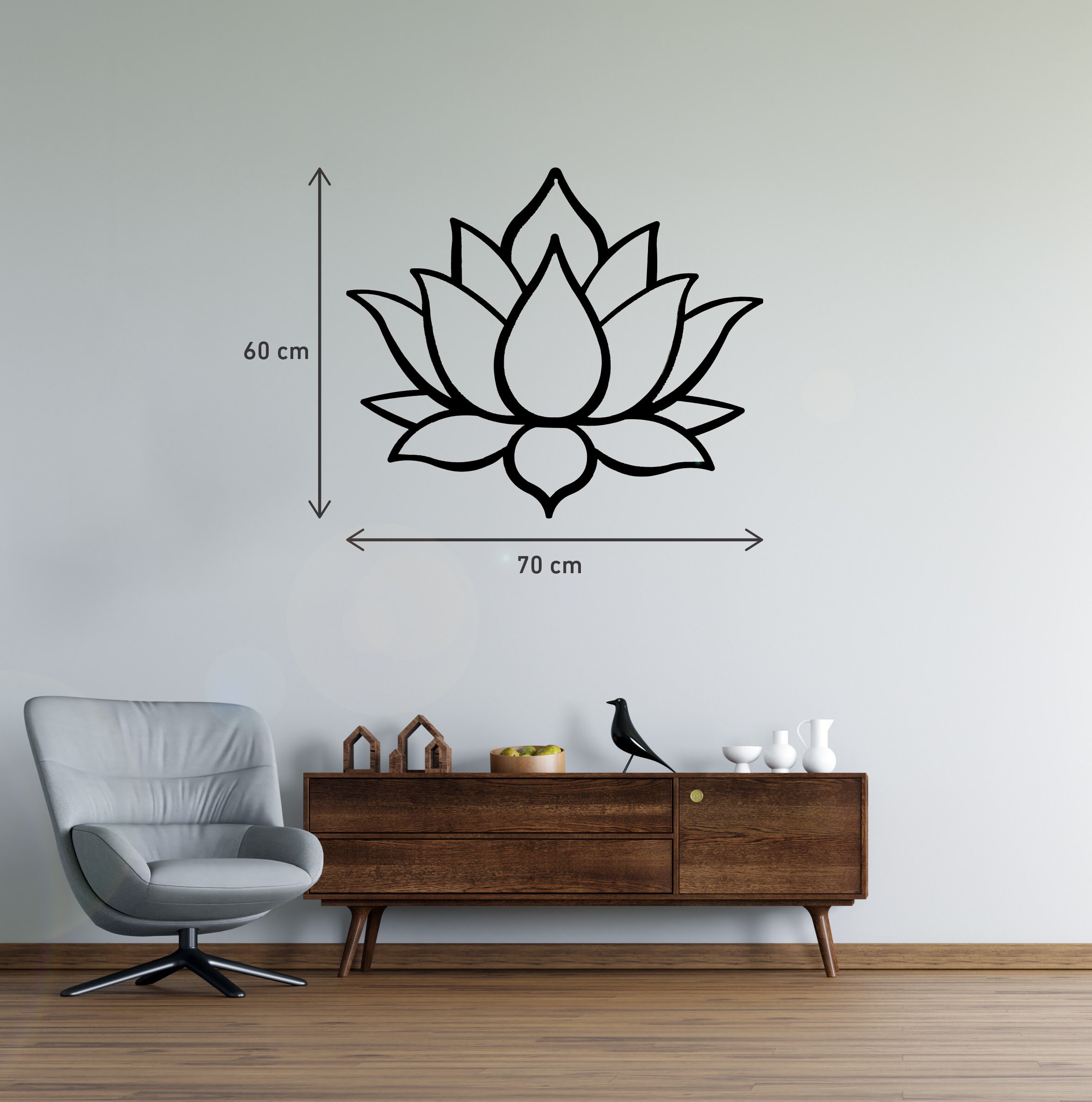 Lotus Flower Wall Decor Metal Lotus Flower Wall Art Gold or | Etsy