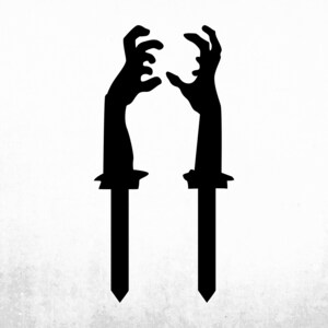 Zombie Hands Metal Garden Stakes Decor, Halloween Fall Decor, Metal ...