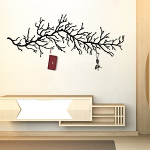 Metal Tree Wall Coat Rack, Tree Wall Hooks, Metal Entryway Decor ...