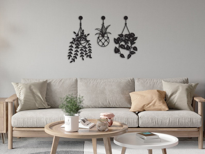 Hanging Flowers Metal Wall Art Metal Spring Flower Wall Decor - Etsy