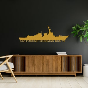 Personalized US Navy Ships Metal Wall Art, Navy Ship Decor, Navy ...