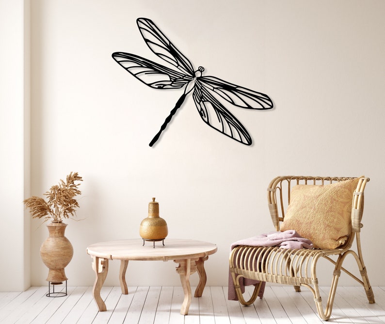 Dragonfly Metal Wall Art Dragonfly Butterfly Nature Home - Etsy