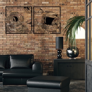 Astronaut Metal Wall Decor Set of 2, Large Metal Astronaut Wall ...