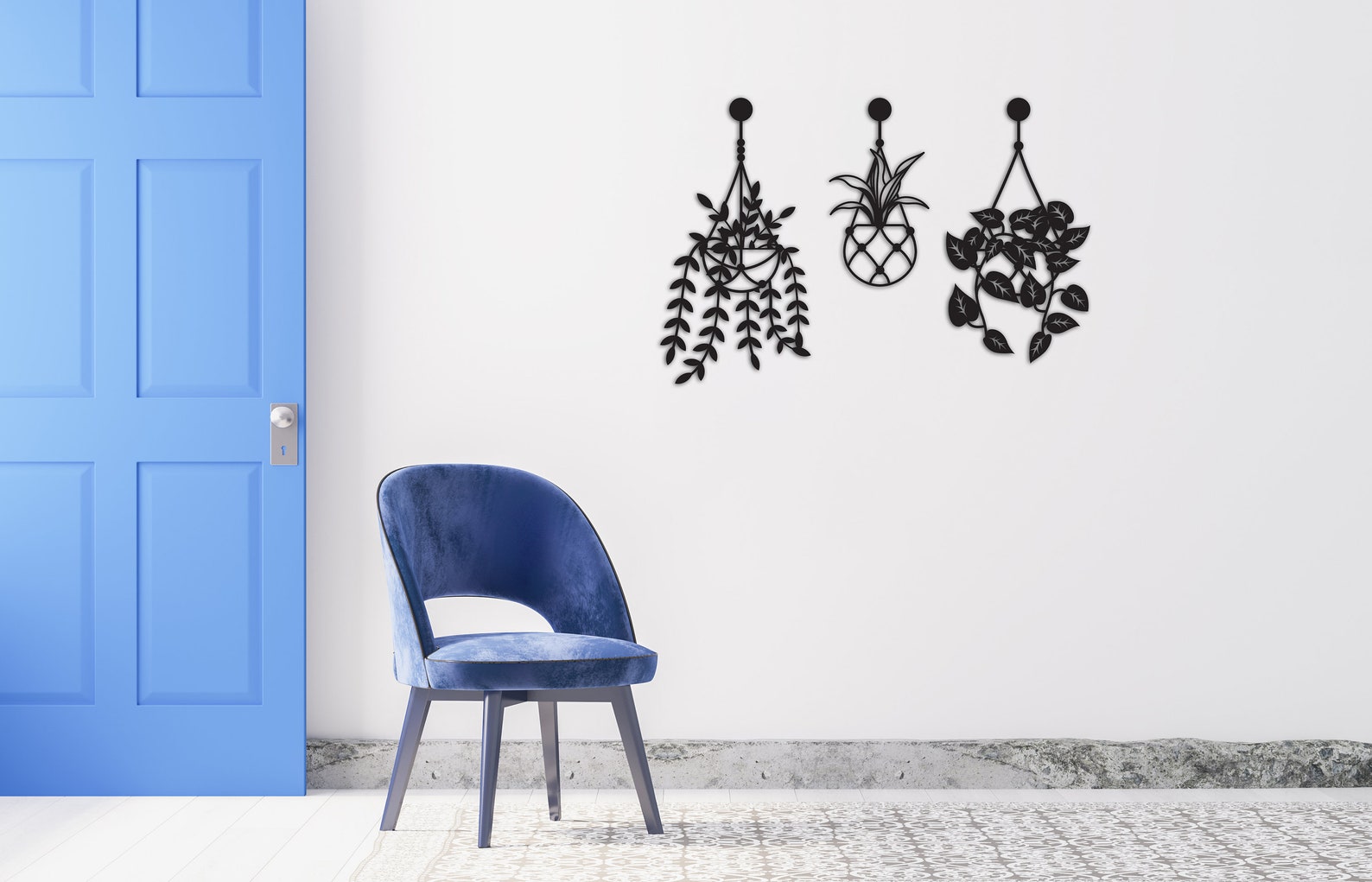 Hanging Flowers Metal Wall Art Metal Spring Flower Wall Decor - Etsy