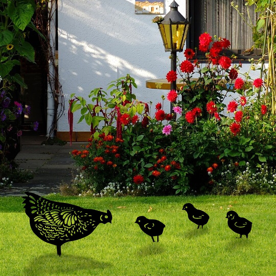 Chicken Farm Metal Wall Sign, Farmhouse Garden Sign, Metal Chicken Yard ...