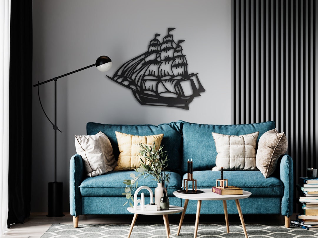 Ship Metal Wall Decor, Nautical Decor, Ship Sign Metal Wall Decor ...