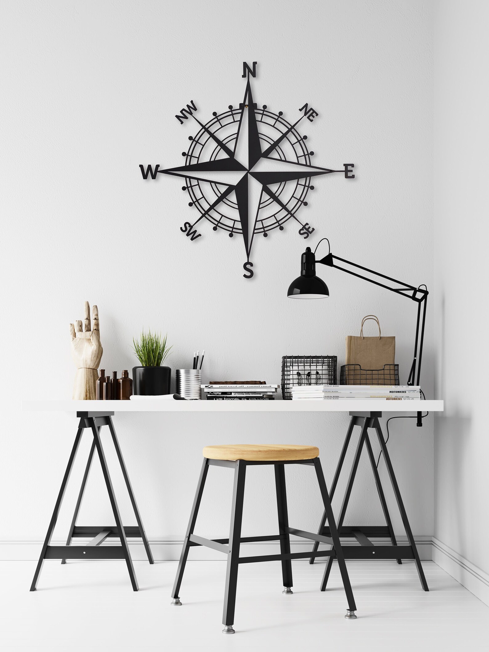 Nautical Compass Rose Metal Wall Art Large Metal Wall Decor - Etsy