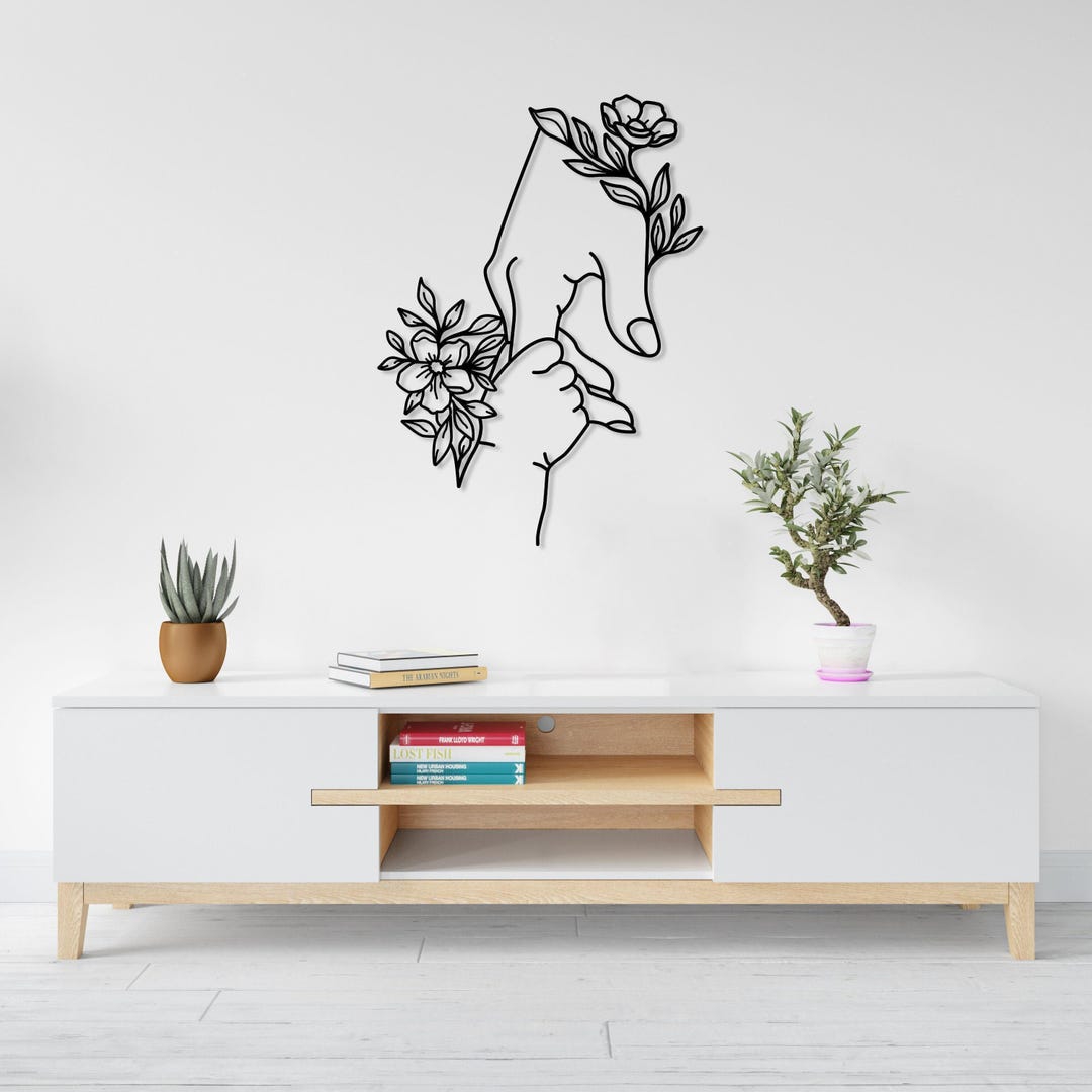 Mothers Day Metal Wall Art, Mom and Baby Metal Wall Art With Flowers ...