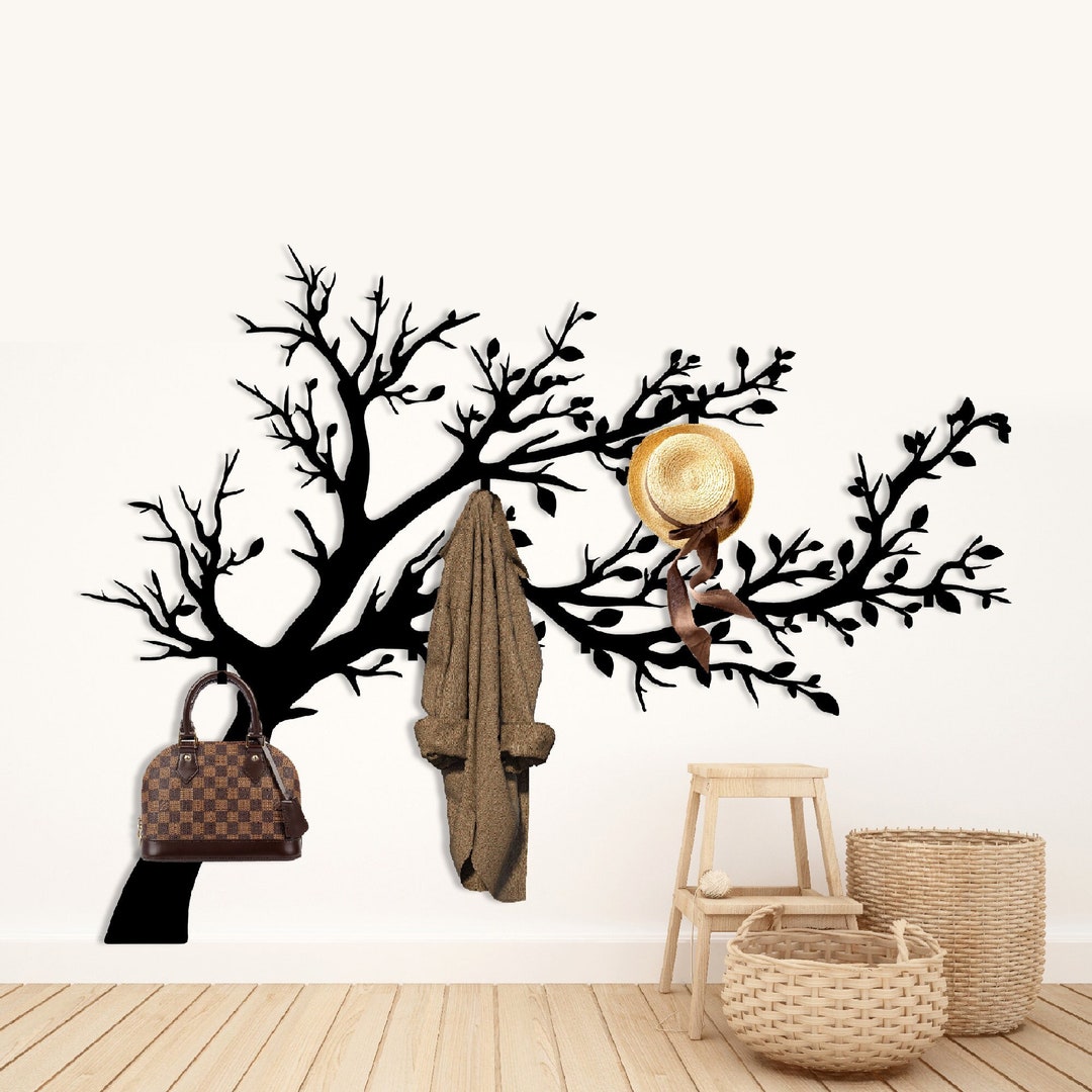 Metal Coat Rack Wall Hanger, Hook Coat Rack Wall Hanging, Large Wall ...