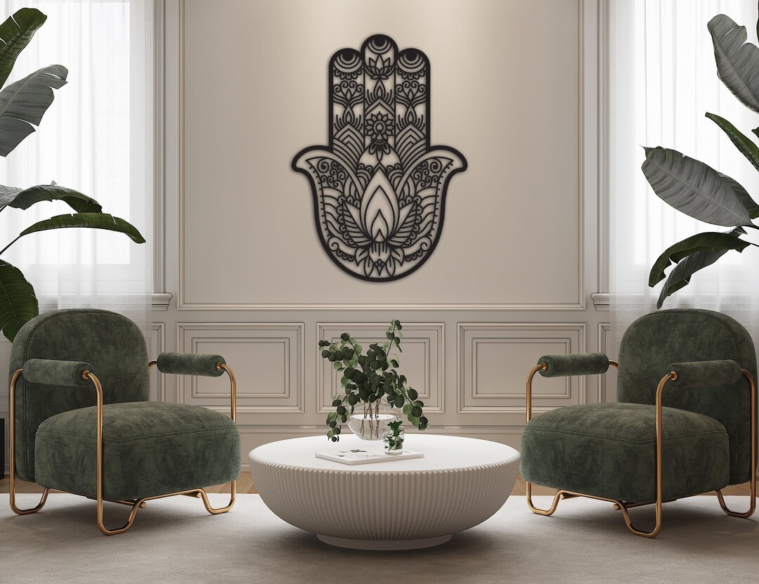 Hamsa Metal Wall Art, Hamsa Hand Metal, Large Metal Wall Decor, Hand of ...