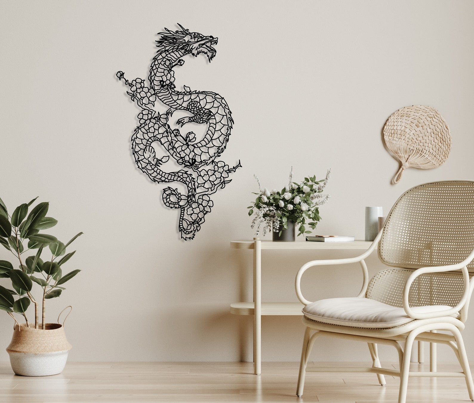 Dragon Metal Wall Art Dragon Wall Hanging Minimalist Line - Etsy