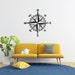 Nautical Compass Rose Metal Wall Art, Large Metal Wall Decor, Black ...