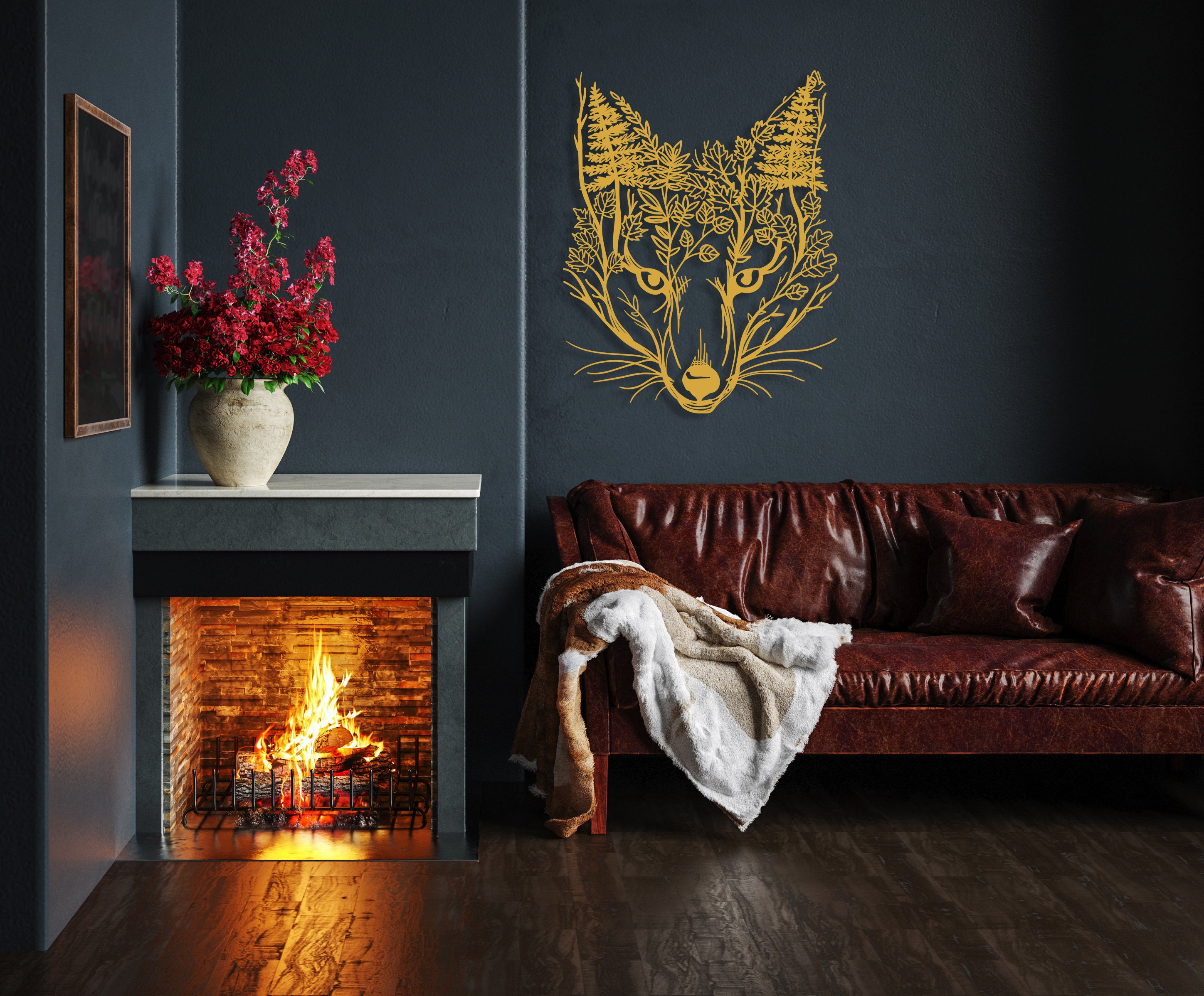Fox Tree Metal Wall Art Metal Fox Decor Fox Wall Hanging - Etsy Canada
