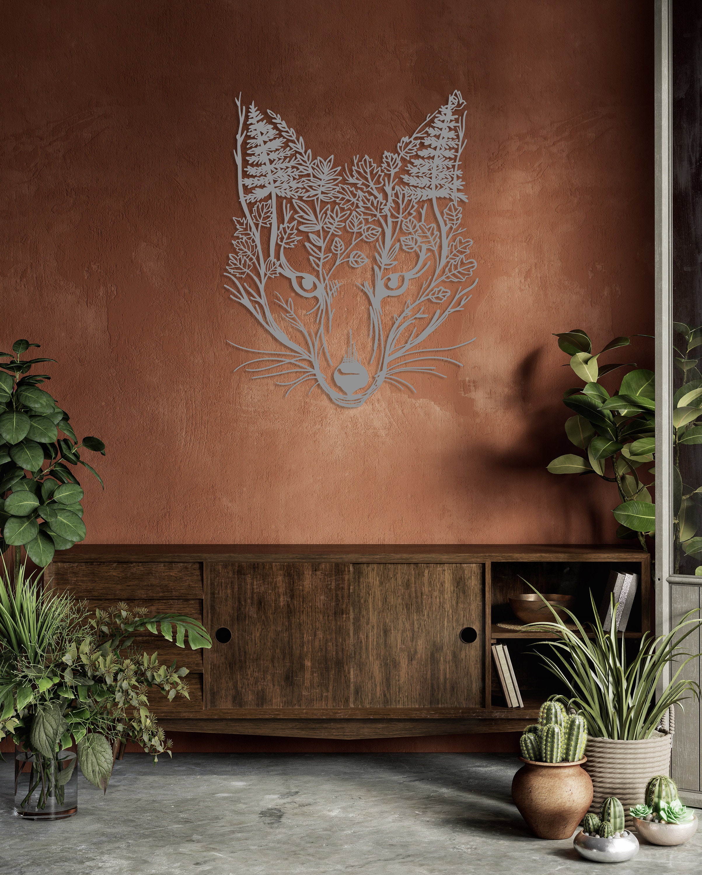Fox Tree Metal Wall Art Metal Fox Decor Fox Wall Hanging - Etsy Canada
