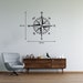 Nautical Compass Rose Metal Wall Art, Large Metal Wall Decor, Black ...