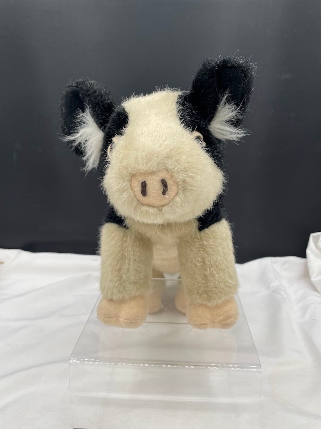 1994 Ganz Plush Black and White Pig Cornelius the Standing Plush Piggy ...