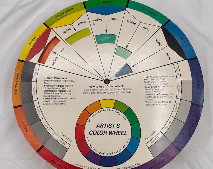 1989 the Color Wheel Co Artists Color Wheel Guide to Mixing Color ...