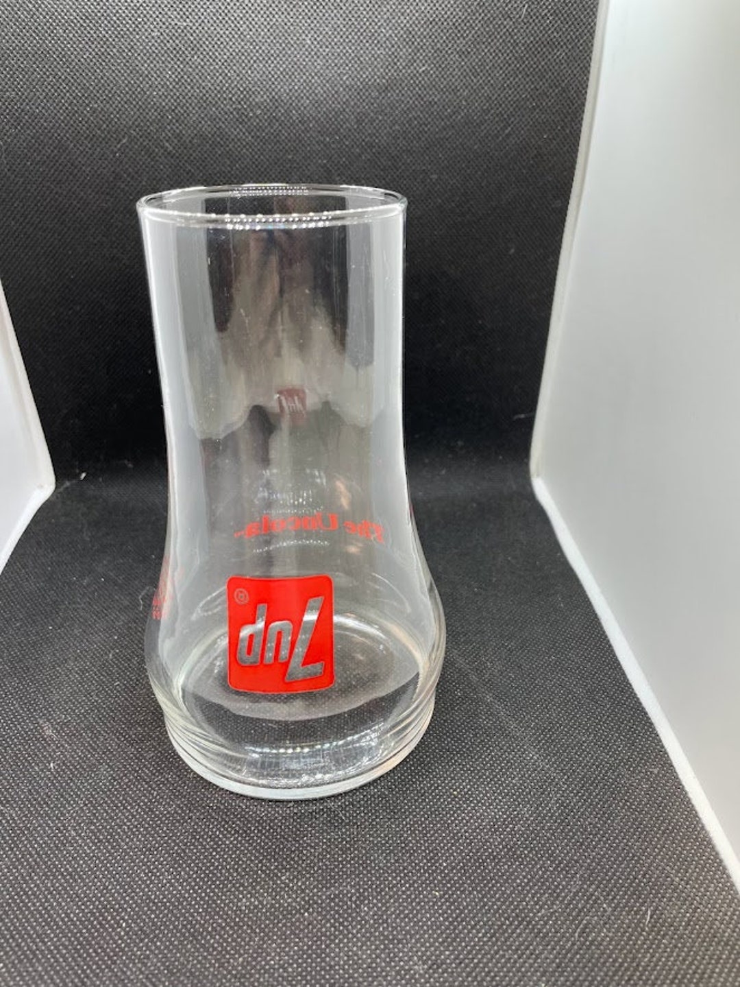 7 UP Glass Tumbler the Uncola Upside Down Clear Drinking Cup Vintage ...