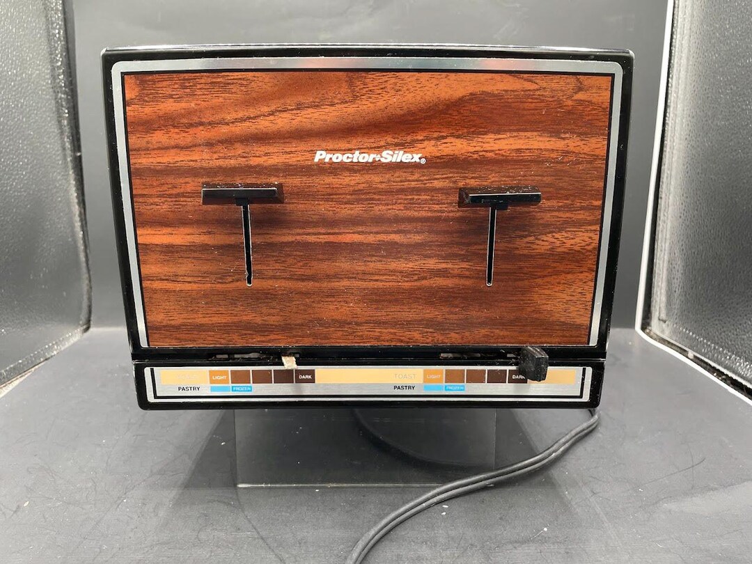 Vintage Proctor-silex T009B 4 Slice Toaster Wood Grain & Chrome 70s ...