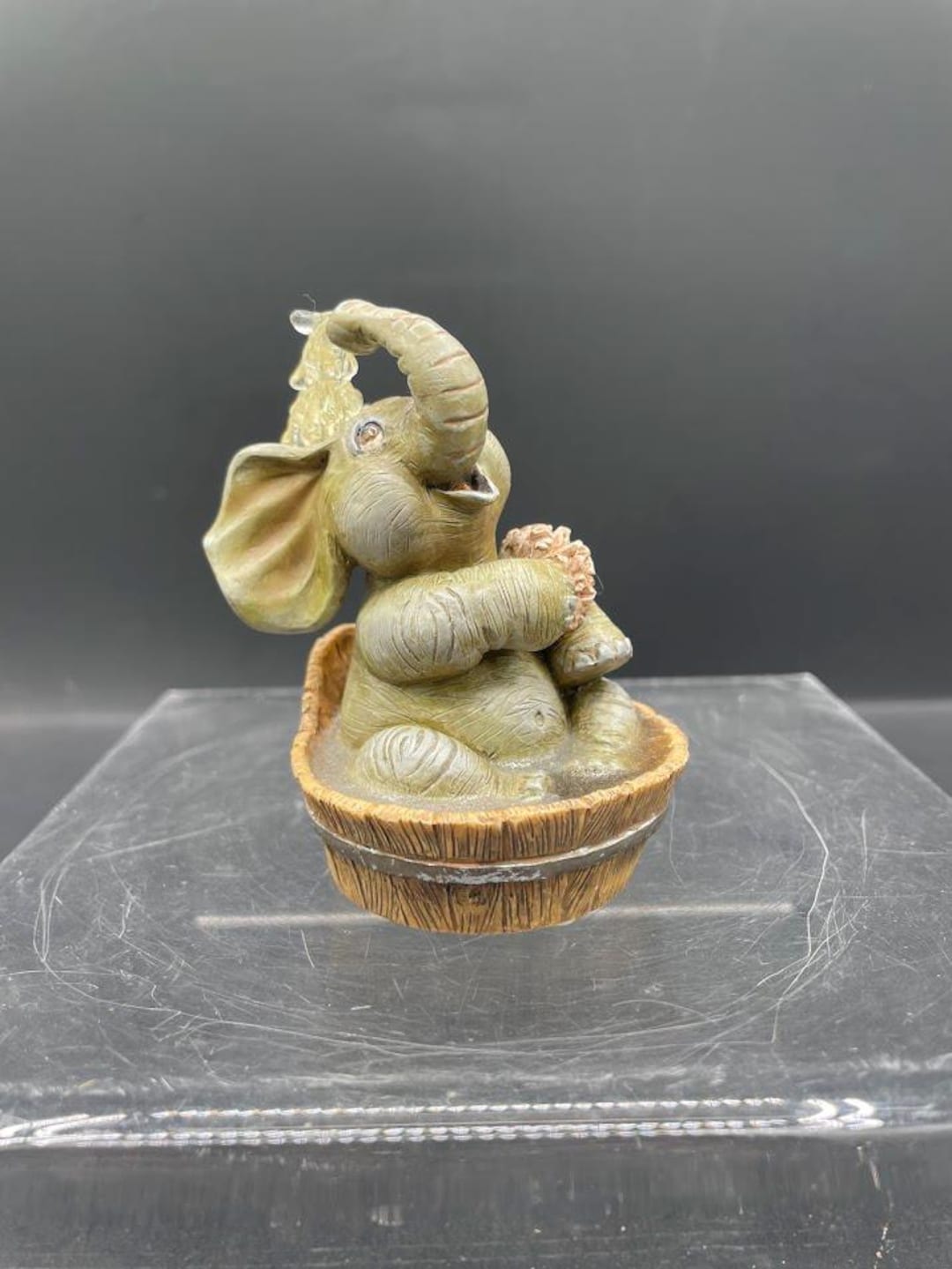 1996 Hamilton Collection Clean Fun! Resin Elephant Figurine Bath in ...