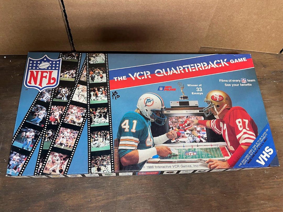 1986 the VCR Quarterback Interactive Board Game Complete NFL Untested ...